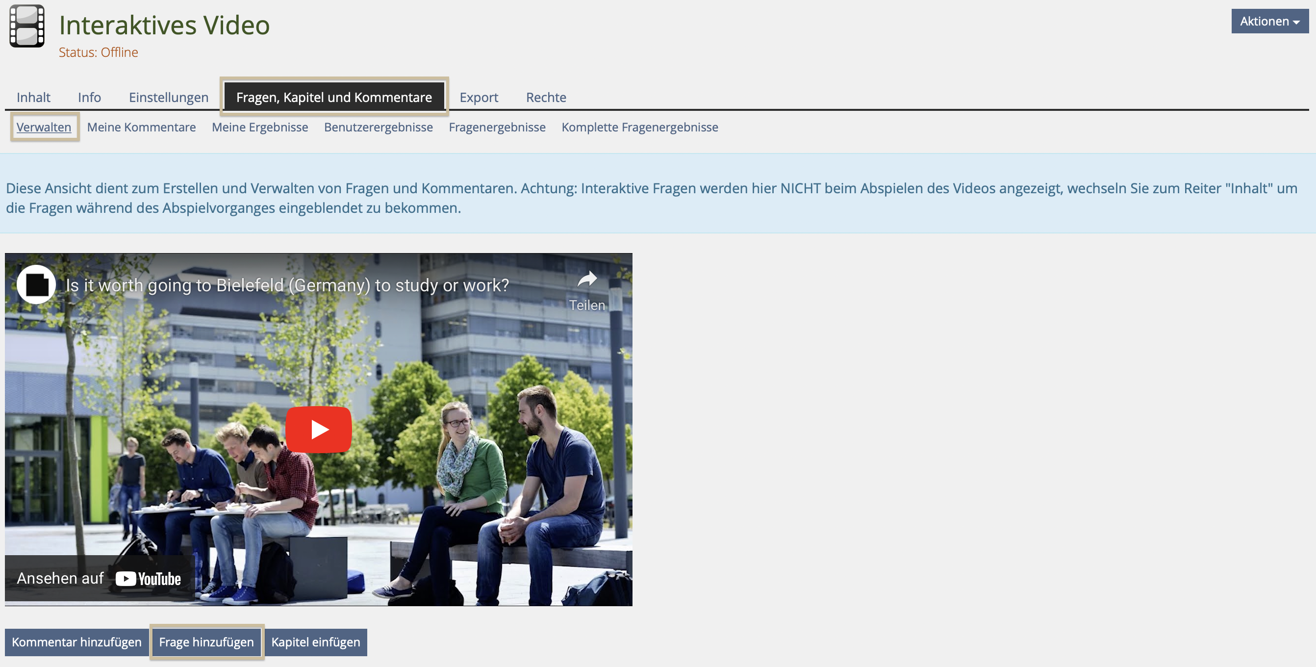 Page: ILIAS Hilfe Wiki: Interaktives Video: ILIAS Hochschule Bielefeld